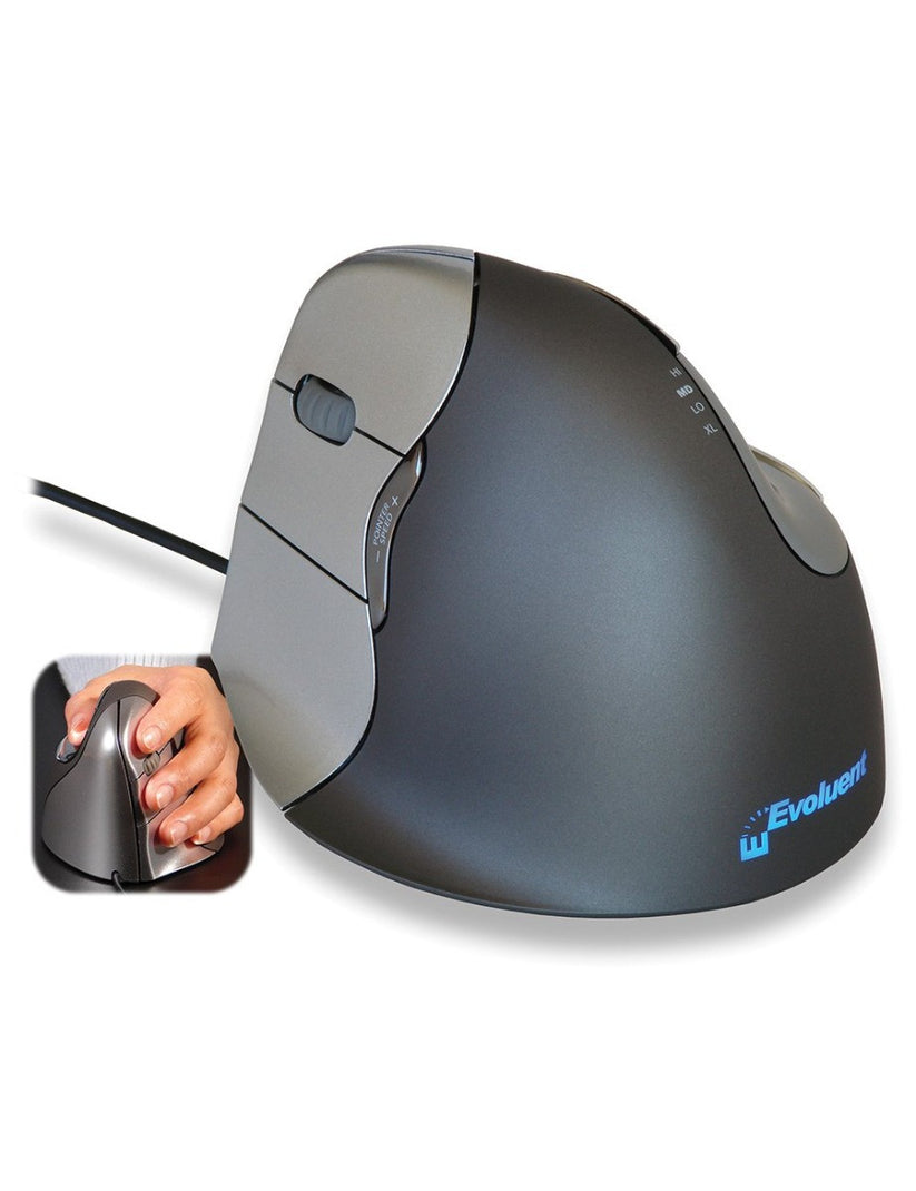 Evoluent 4 Vertical Mouse Right Handed VM4R | Ergonomic Mice | PAM ...