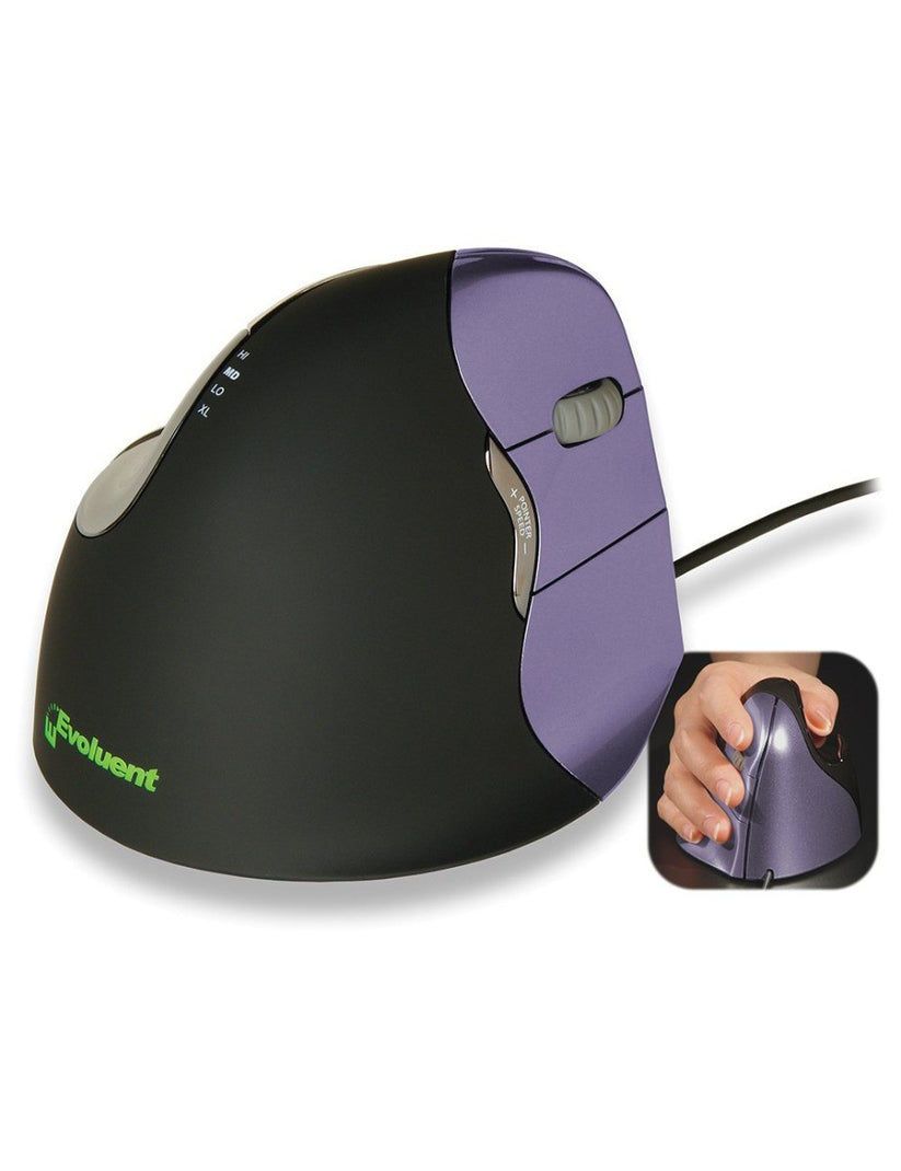 Evoluent 4 Vertical Mouse Right Handed VM4R | Ergonomic Mice | PAM ...